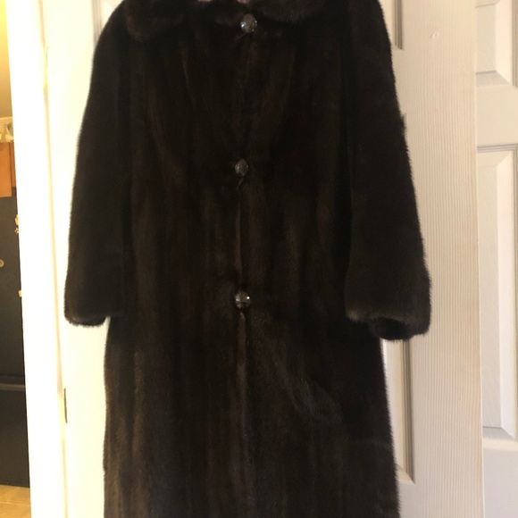 Kriegel Furriers | Jackets & Coats | Long Black Vintage Mink Fur Coat ...